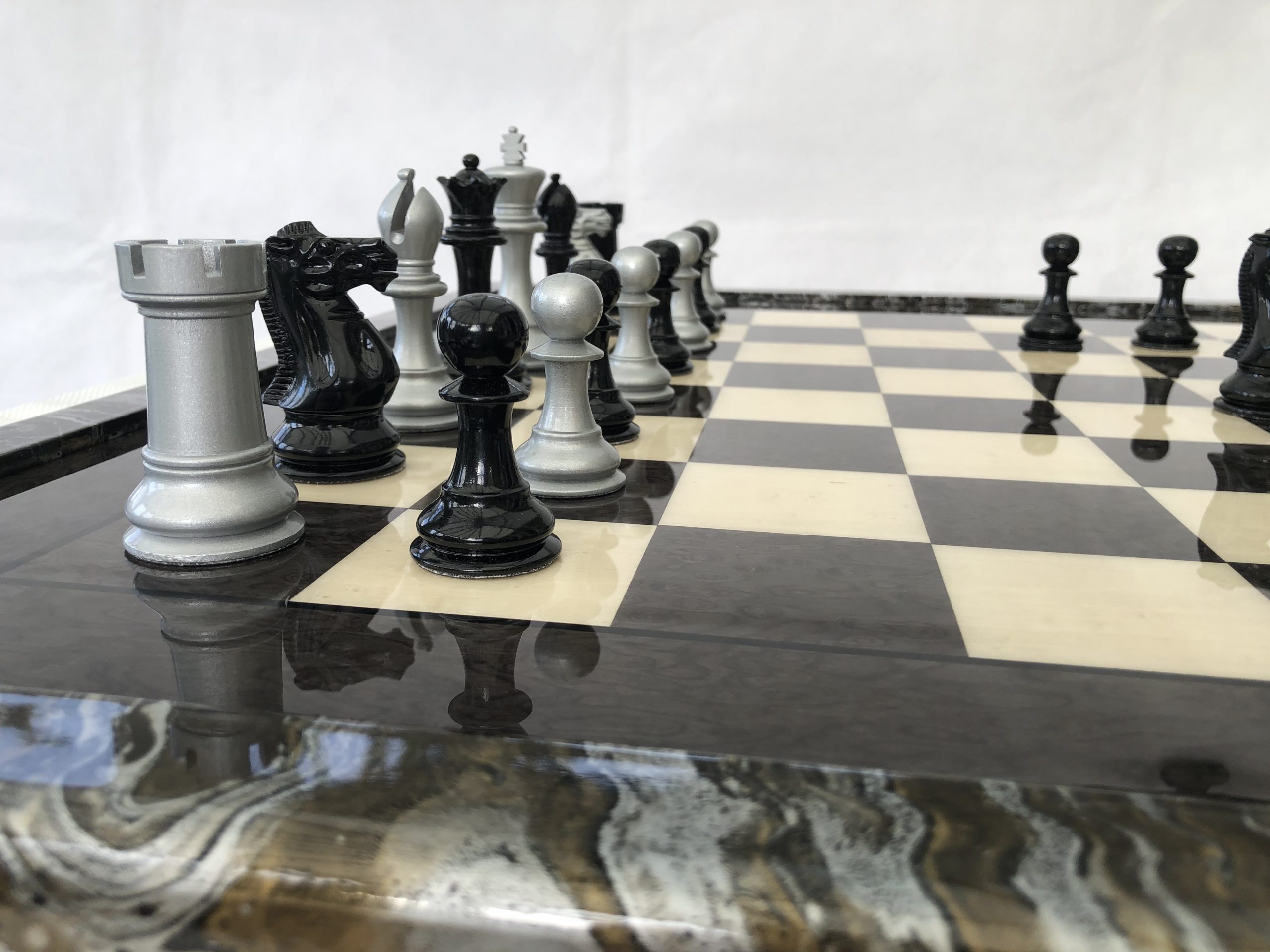 Bold Chess - Black and Silver Triple Weight Chess Set - Limited Edition ...