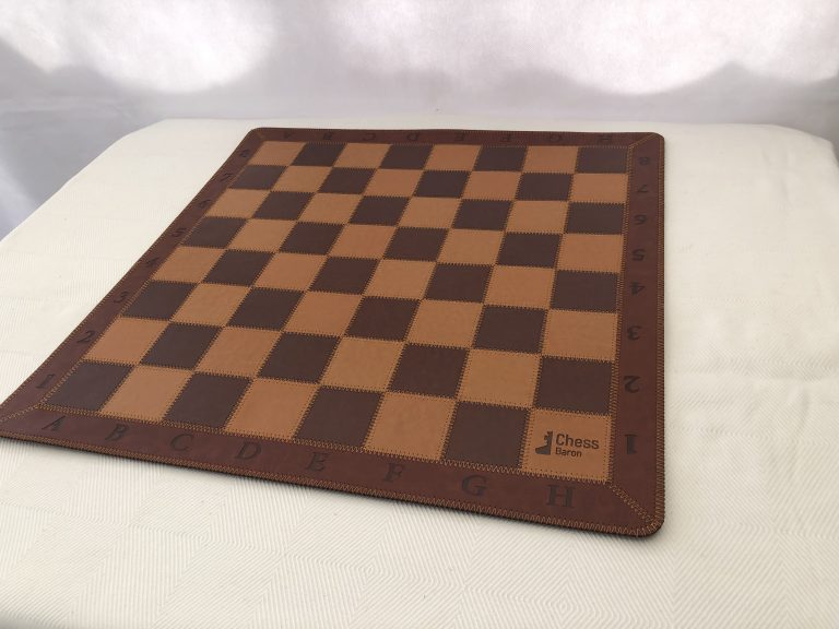 Tan Thick Leather Chess/Draughts/Backgammon Mat 2.25" Squares ...
