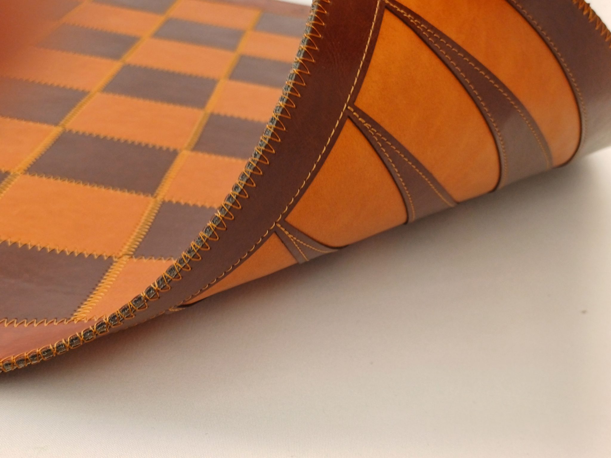 Tan Thick Leather Chess/Draughts/Backgammon Mat 2.25" Squares ...