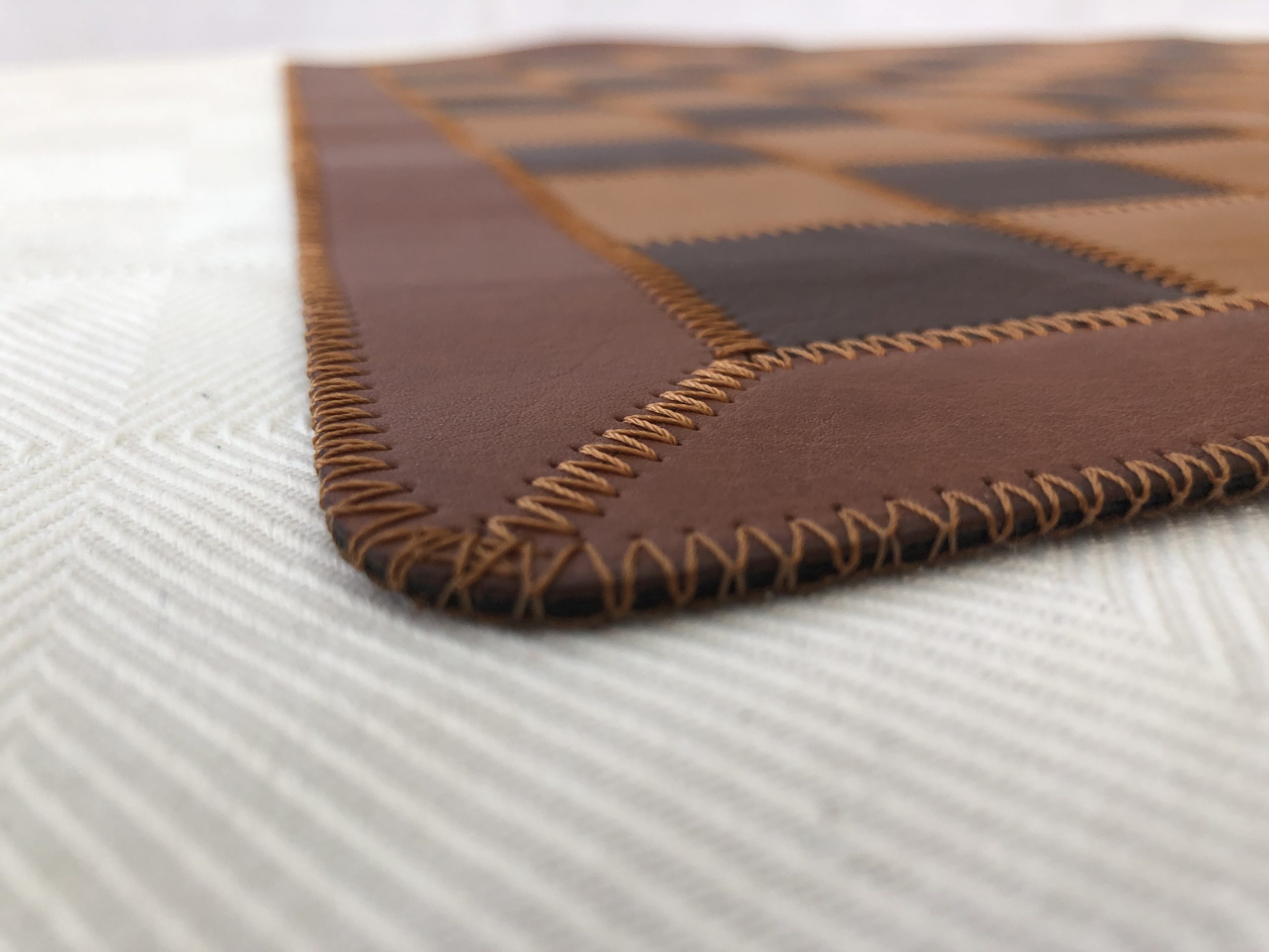 Leather Chess Mat 2" Squares - ChessBaron Chess Sets - 01278 426100