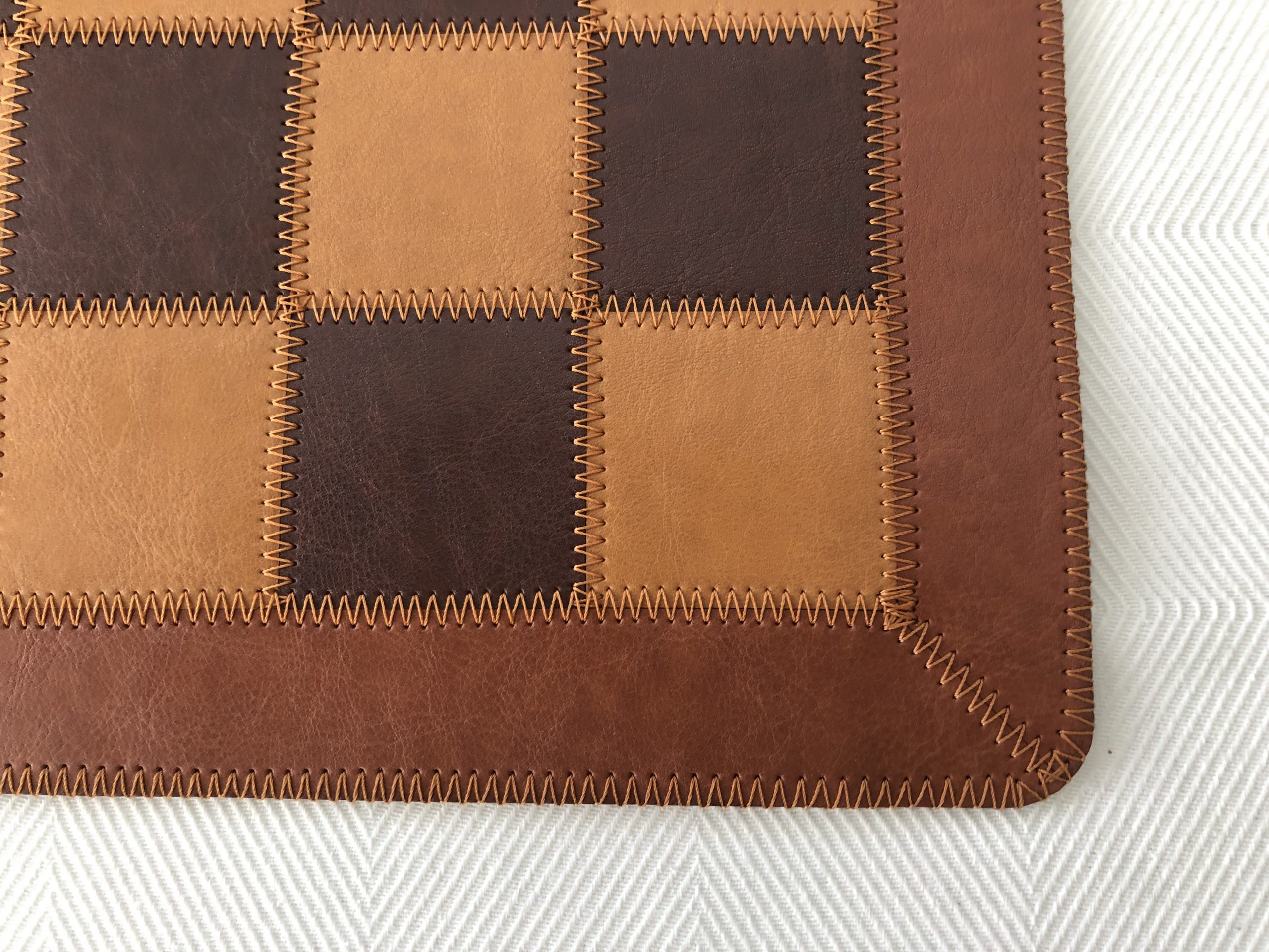 Leather Chess Mat 2" Squares - ChessBaron Chess Sets - 01278 426100