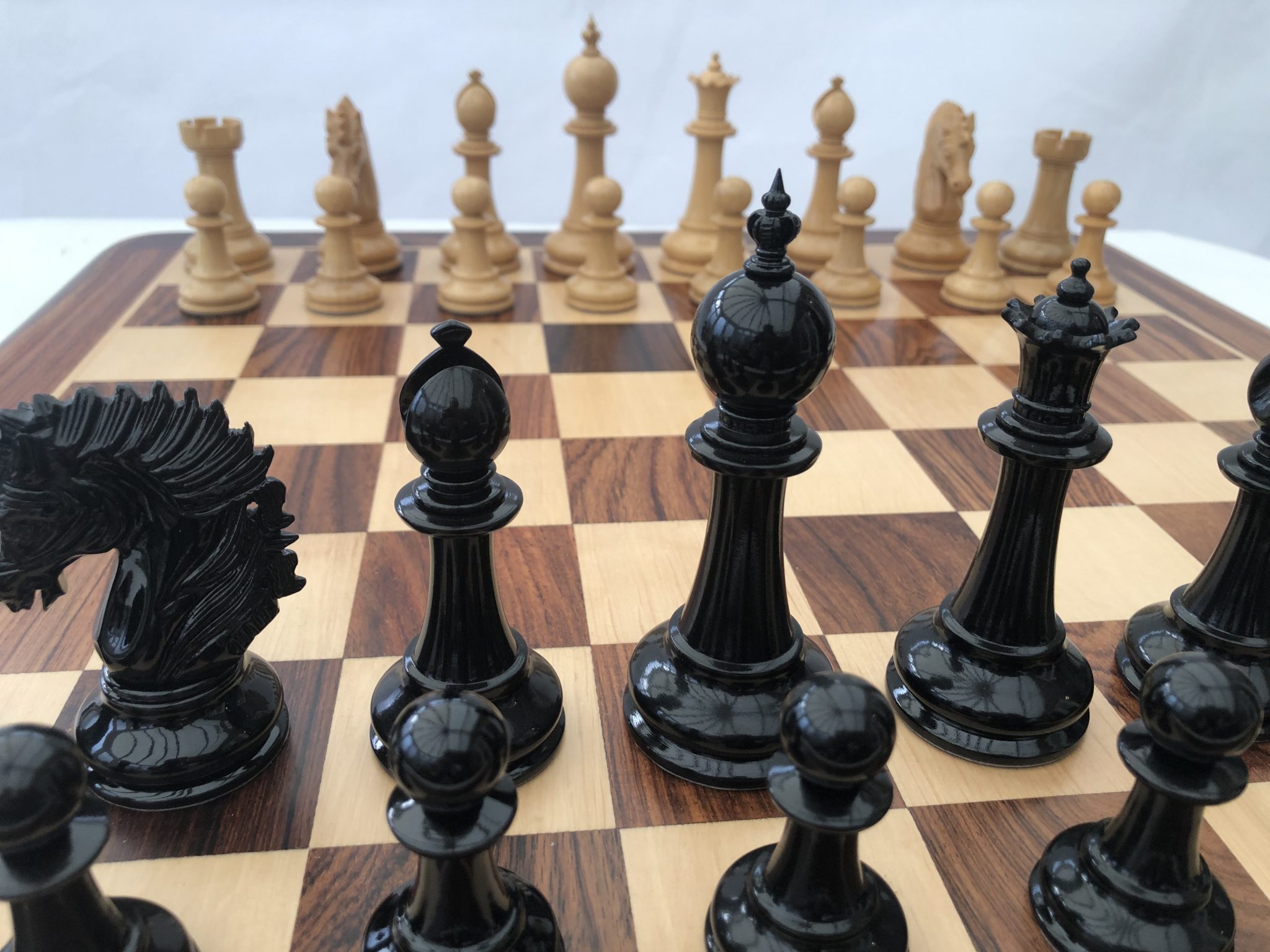The Budapest Chess Set in Ebony - ChessBaron Chess Sets - 01278 426100