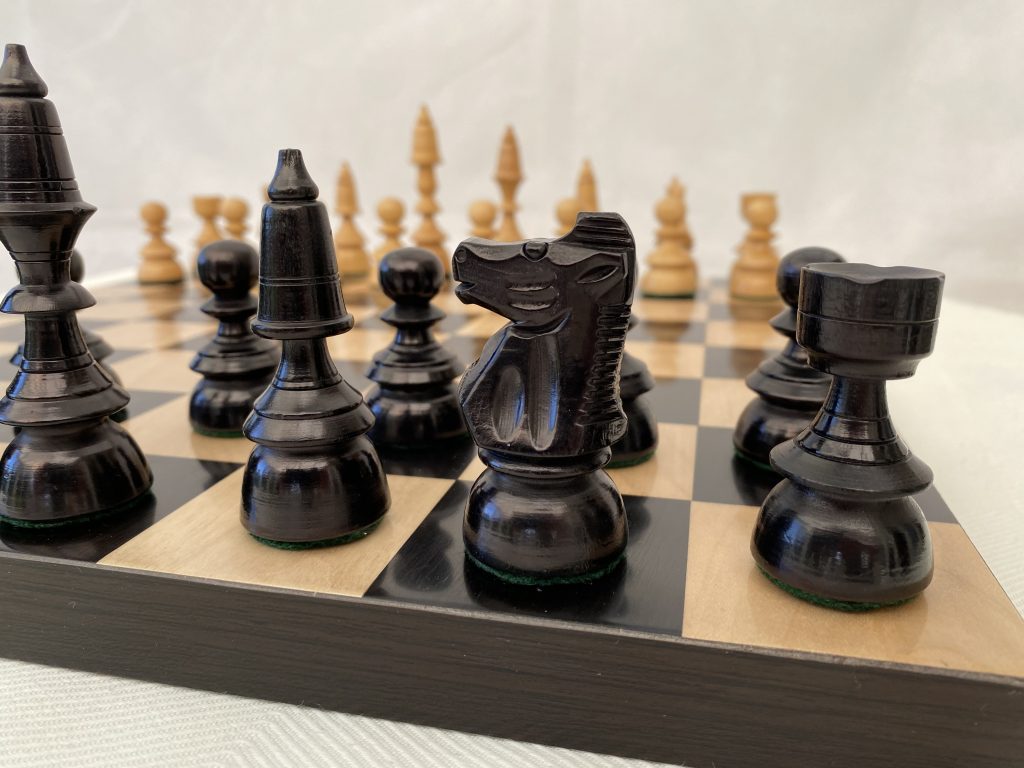 The Mandarin Weighted Ebonised Chess Set - ChessBaron Chess Sets ...