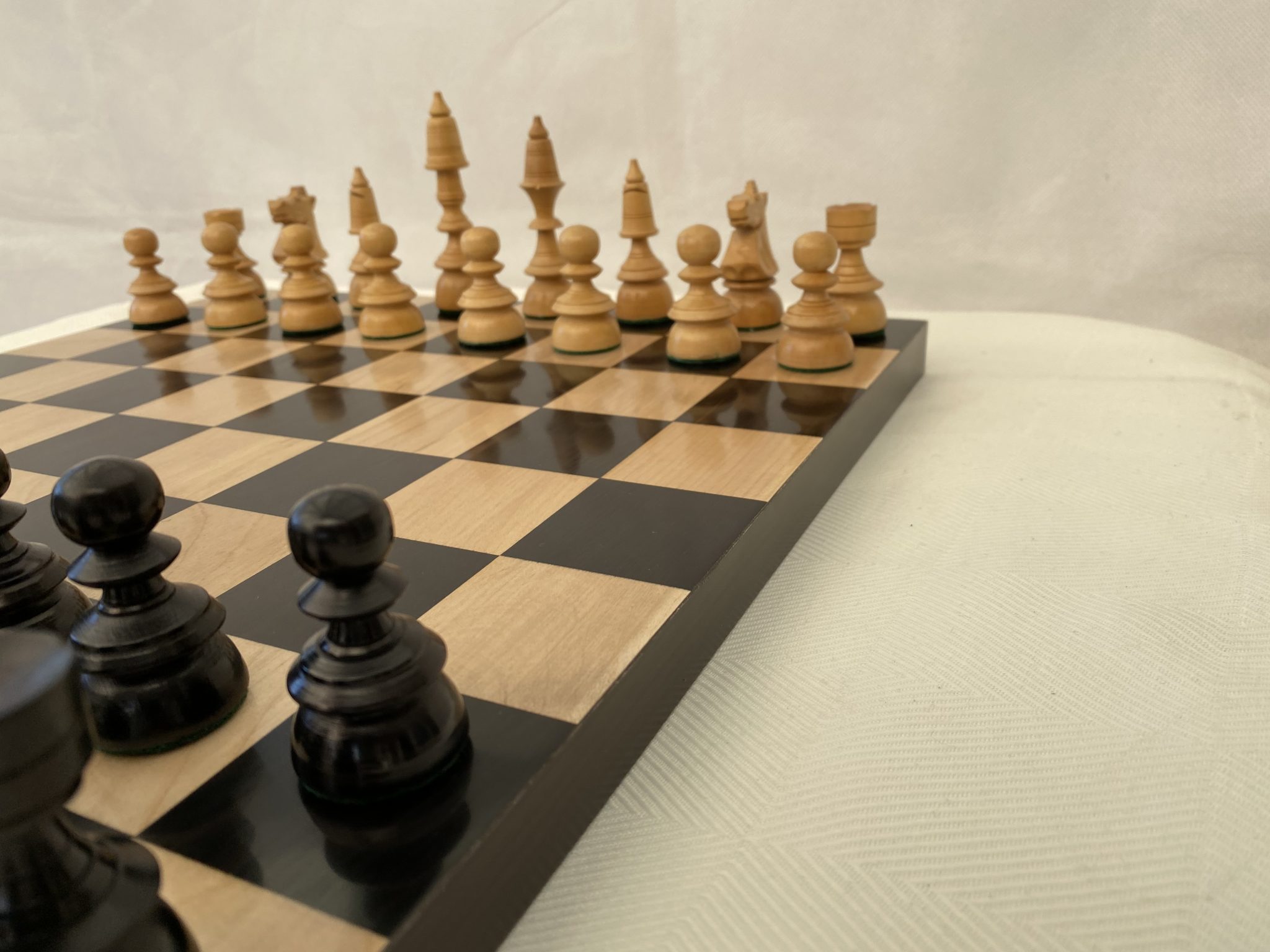 The Mandarin Weighted Ebonised Chess Set - ChessBaron Chess Sets ...