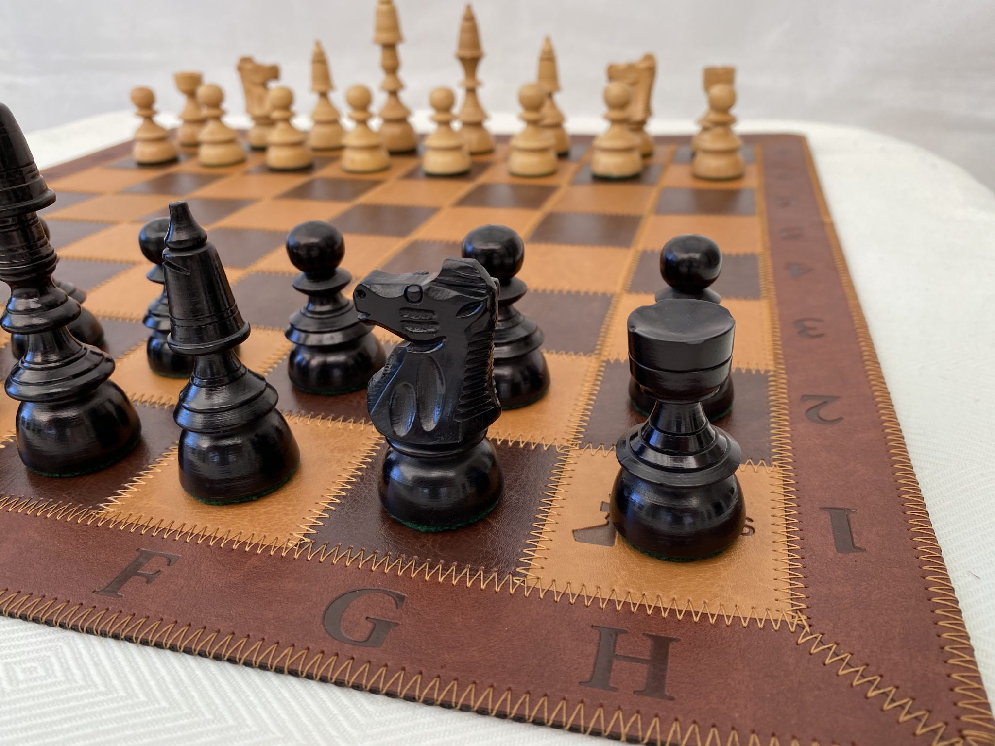 The Mandarin Weighted Ebonised Chess Set - ChessBaron Chess Sets ...