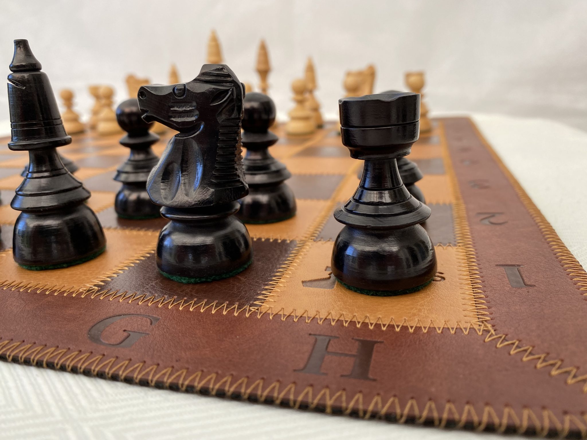 The Mandarin Weighted Ebonised Chess Set - ChessBaron Chess Sets ...