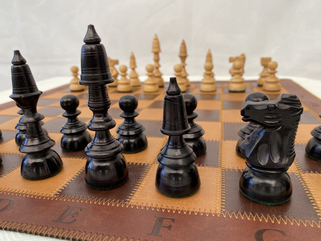 The Mandarin Weighted Ebonised Chess Set - ChessBaron Chess Sets ...
