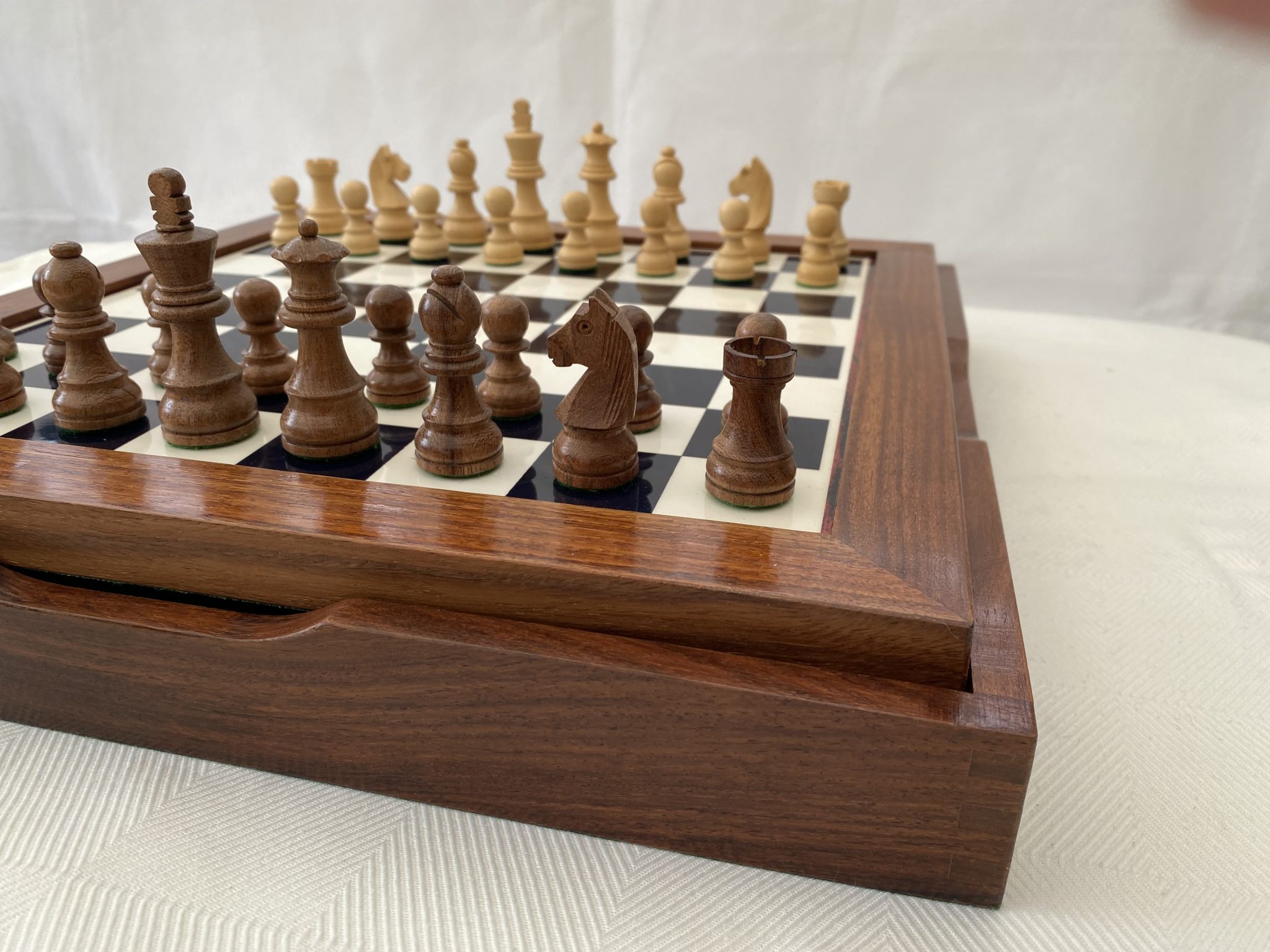 Combined Chess Set including Cabinet Board - ChessBaron Chess Sets - 01278 426100