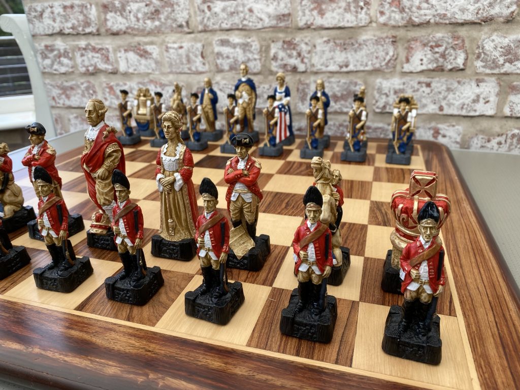 Hand Decorated American Independence Chess - ChessBaron Chess Sets ...