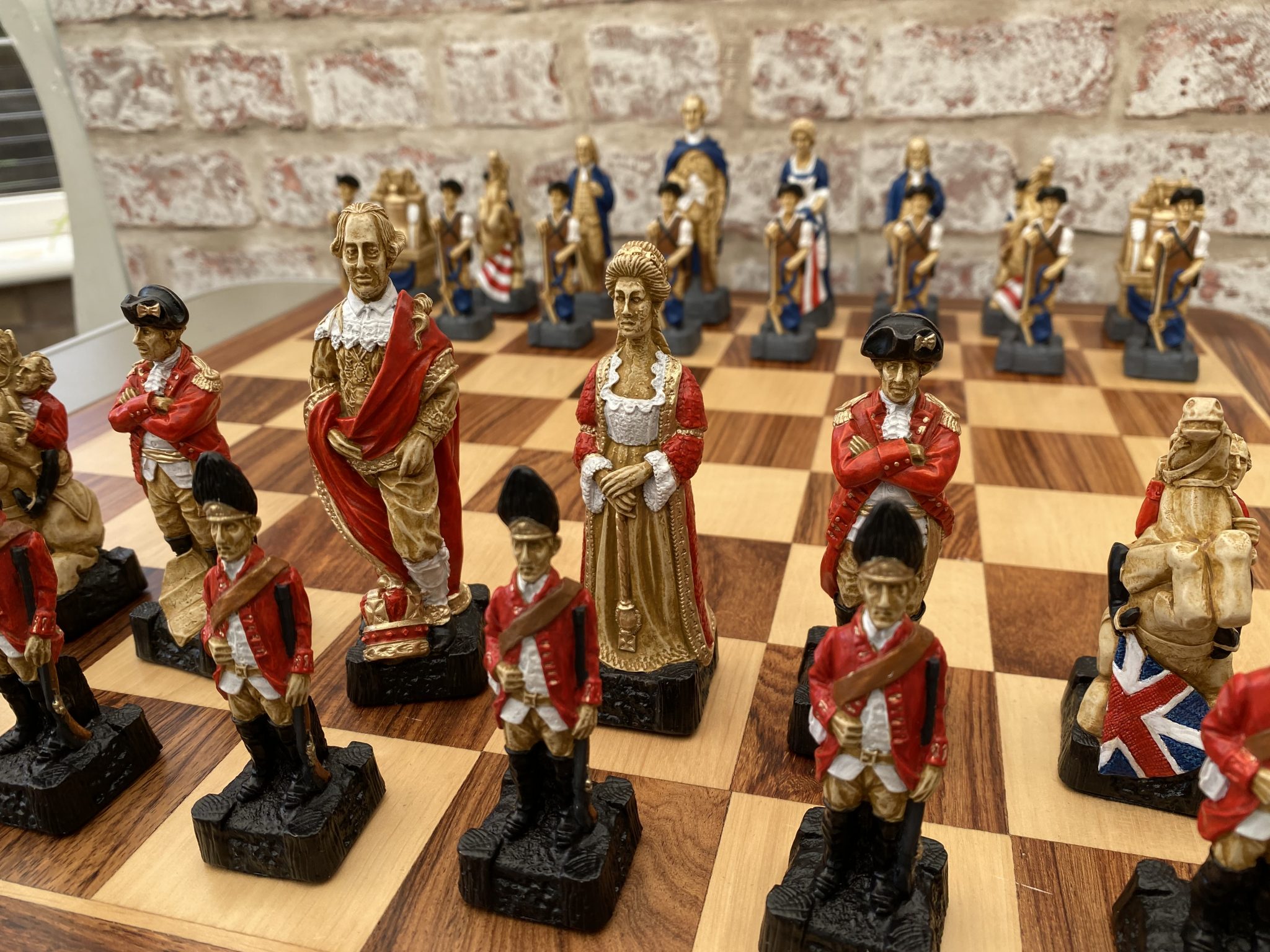 Hand Decorated American Independence Chess - ChessBaron Chess Sets ...