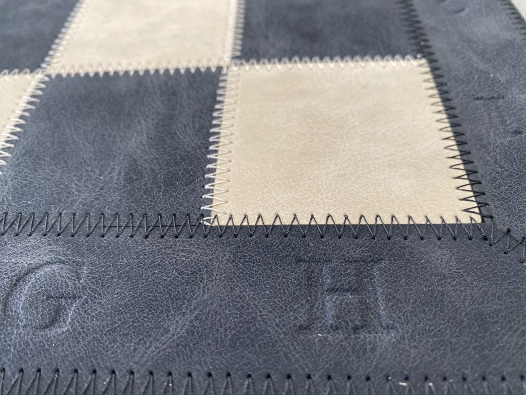 Black Leather Chess Mat - ChessBaron Chess Sets - 01278 426100