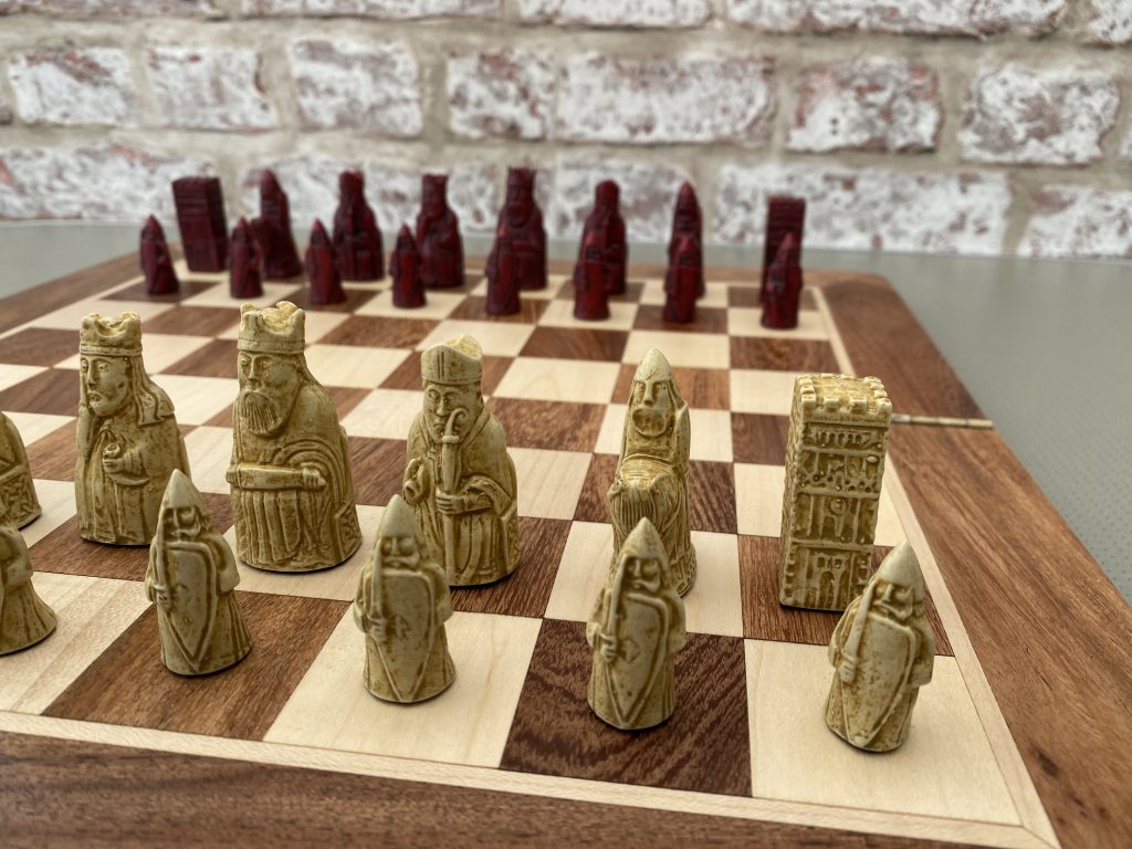 Berkeley Chess Ltd - Small Isle of Lewis Chess Set - Red - ChessBaron ...
