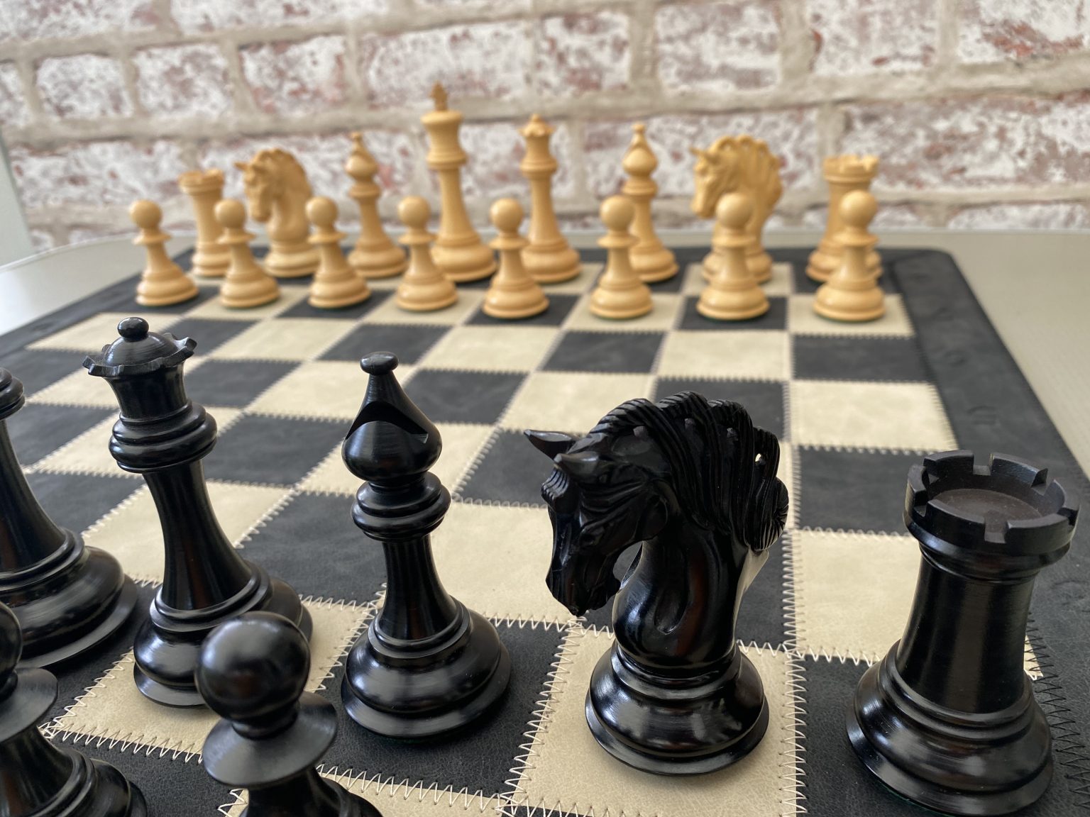 The Mayfield Ebonised Triple Weighted Chess Pieces - ChessBaron Chess ...