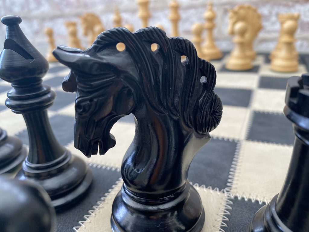 The Mayfield Ebonised Triple Weighted Chess Pieces - ChessBaron Chess ...