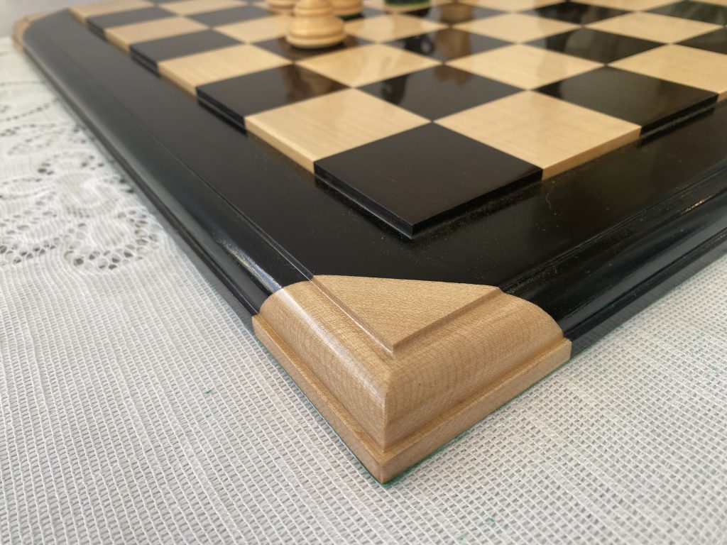 Large Luxury Square Contrasting Ebony Chess Board - ChessBaron Chess ...